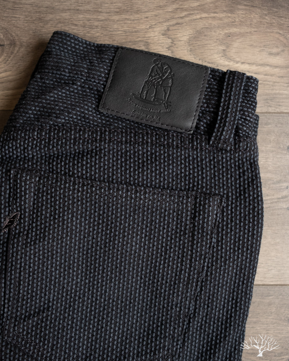 Pure Blue Japan - 1170-2-BK Sashiko Pants Relaxed Taper - Grey x Black – Withered Fig
