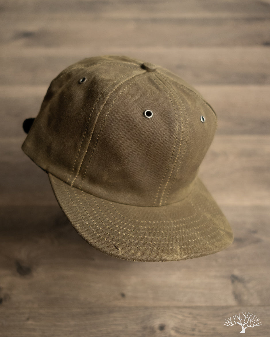 Dehen 1920 - Waxed Canvas Baseball Cap - Olive – Withered Fig
