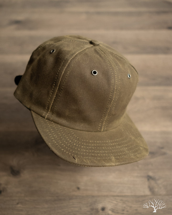 Dehen 1920 - Waxed Canvas Baseball Cap - Olive – Withered Fig