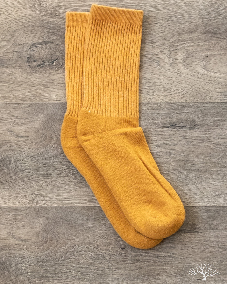 American Trench - Supermerino Crew Sock - Mustard – Withered Fig
