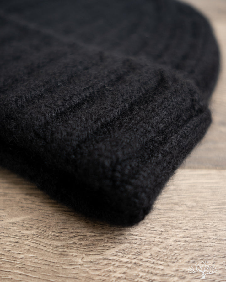 Câbleami - Cashmere 2x2 Rib Watch Cap - Black – Withered Fig