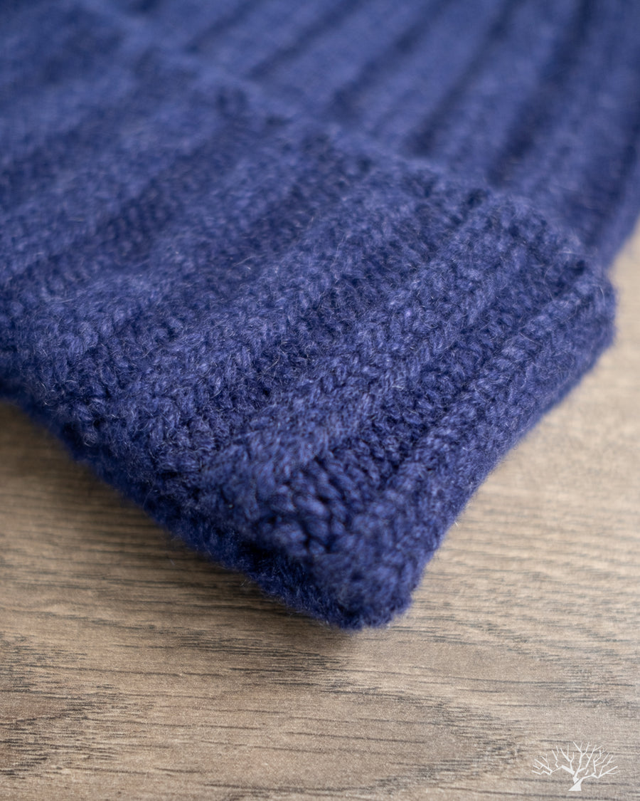 Câbleami - Cashmere 2x2 Rib Watch Cap - Denim Blue – Withered Fig