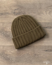 Câbleami - Cashmere 2x2 Rib Watch Cap - Olive – Withered Fig