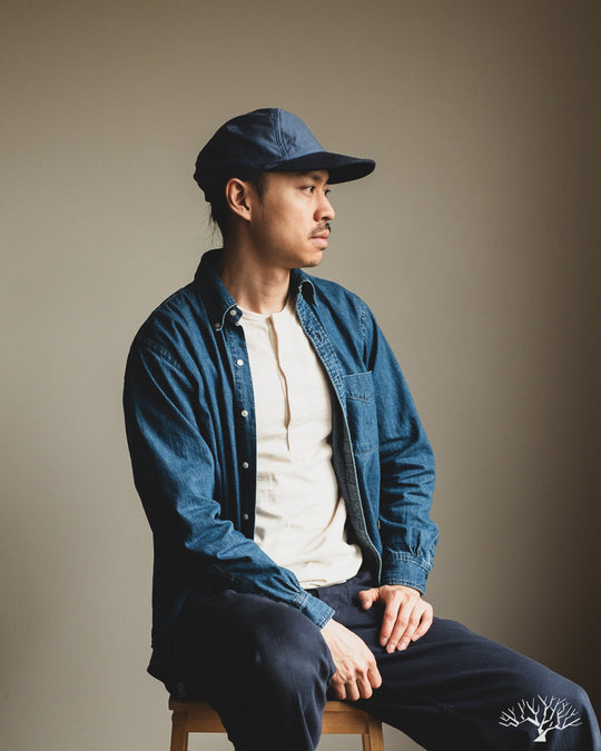 Câbleami - Light Back Satin Soft Bill Cap - Blue x Navy – Withered Fig