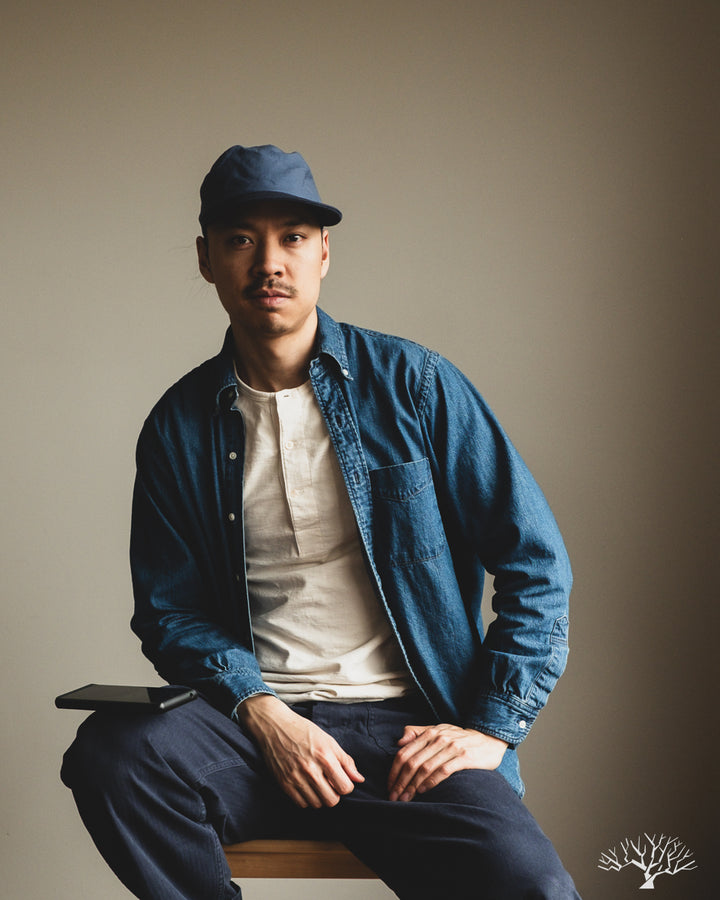 Câbleami - Light Back Satin Soft Bill Cap - Blue x Navy – Withered Fig