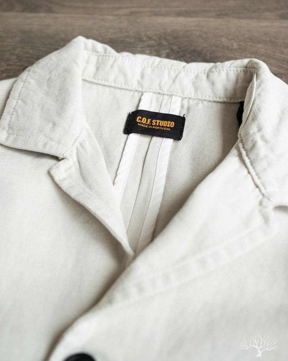 C.O.F. Studio - Cotton/Linen Painter Jacket - Ecru – Withered Fig