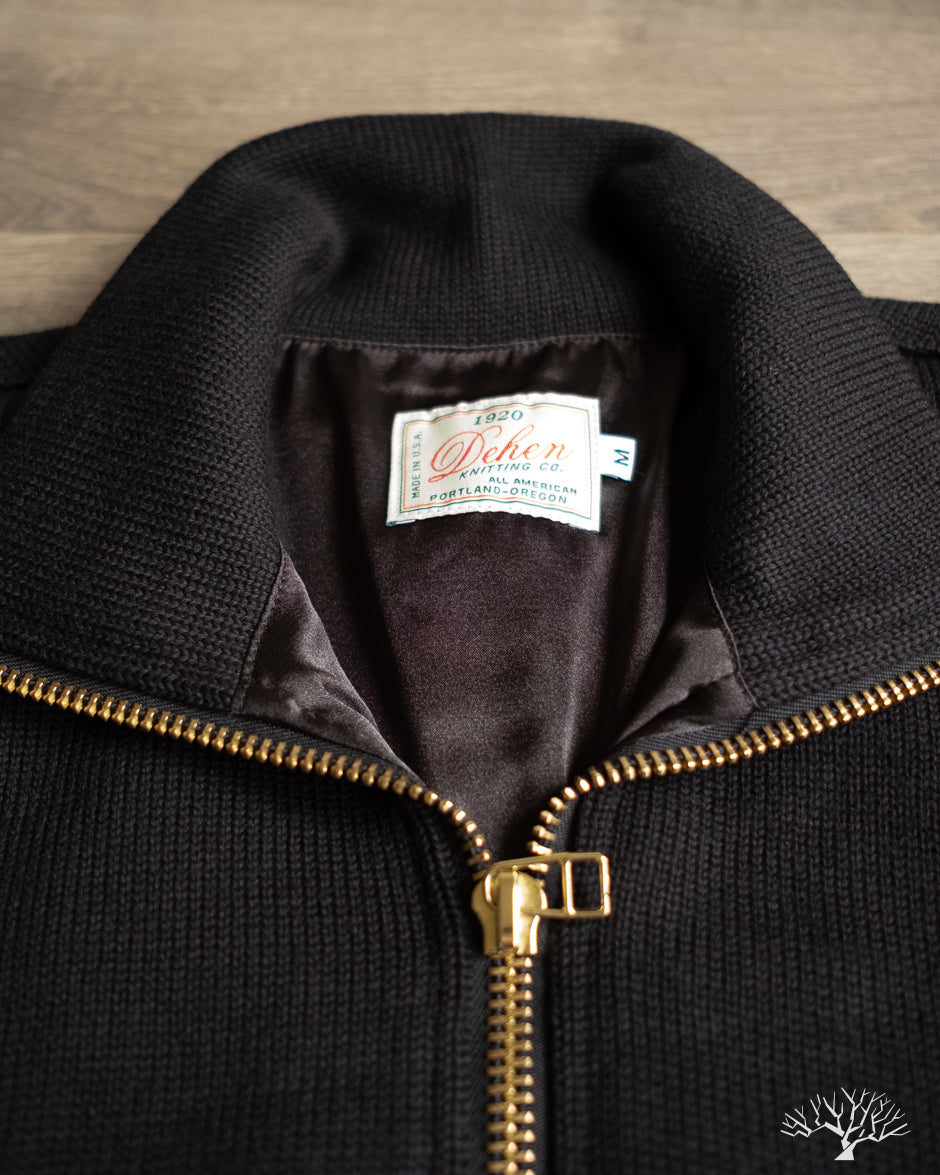 Dehen 1920 - Full-Throttle Moto-Sweater - Black – Withered Fig