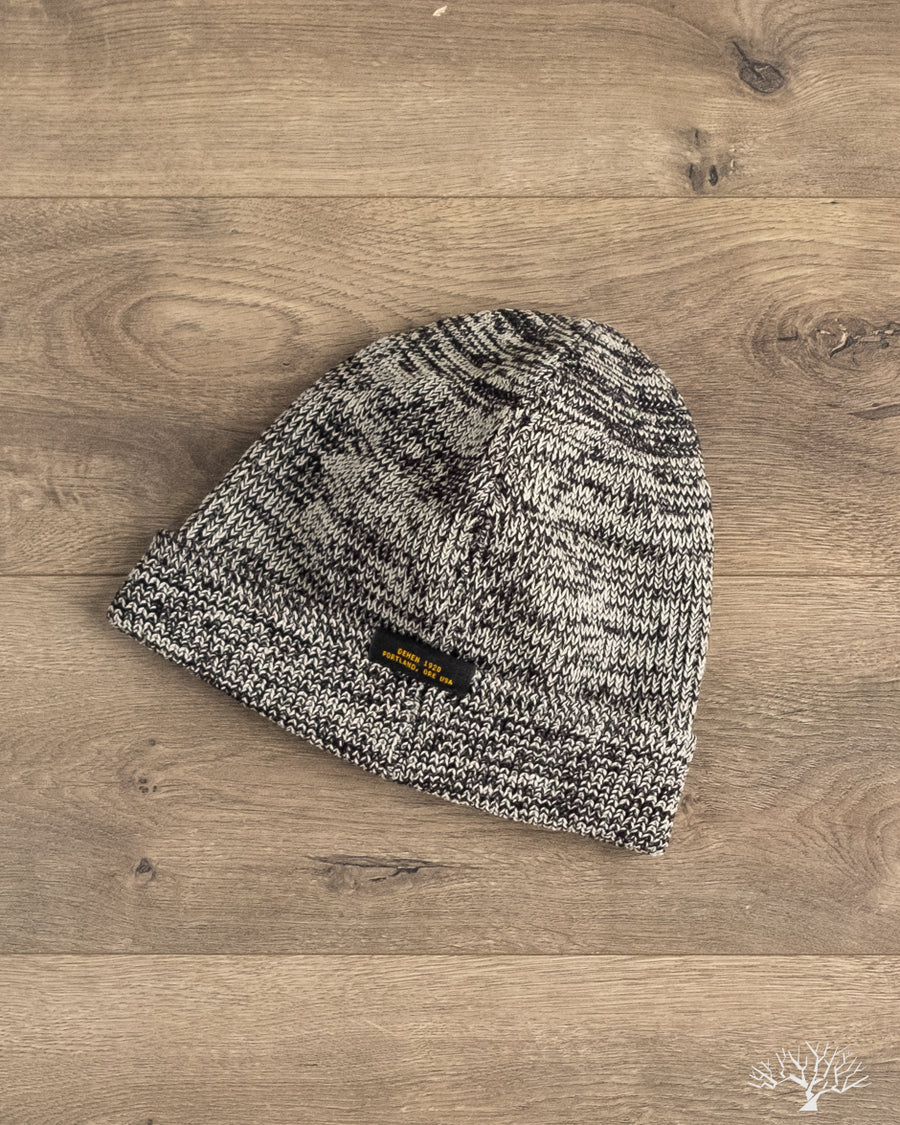 Dehen 1920 - Wool Knit Watch Cap - Black/Natural Mix – Withered Fig