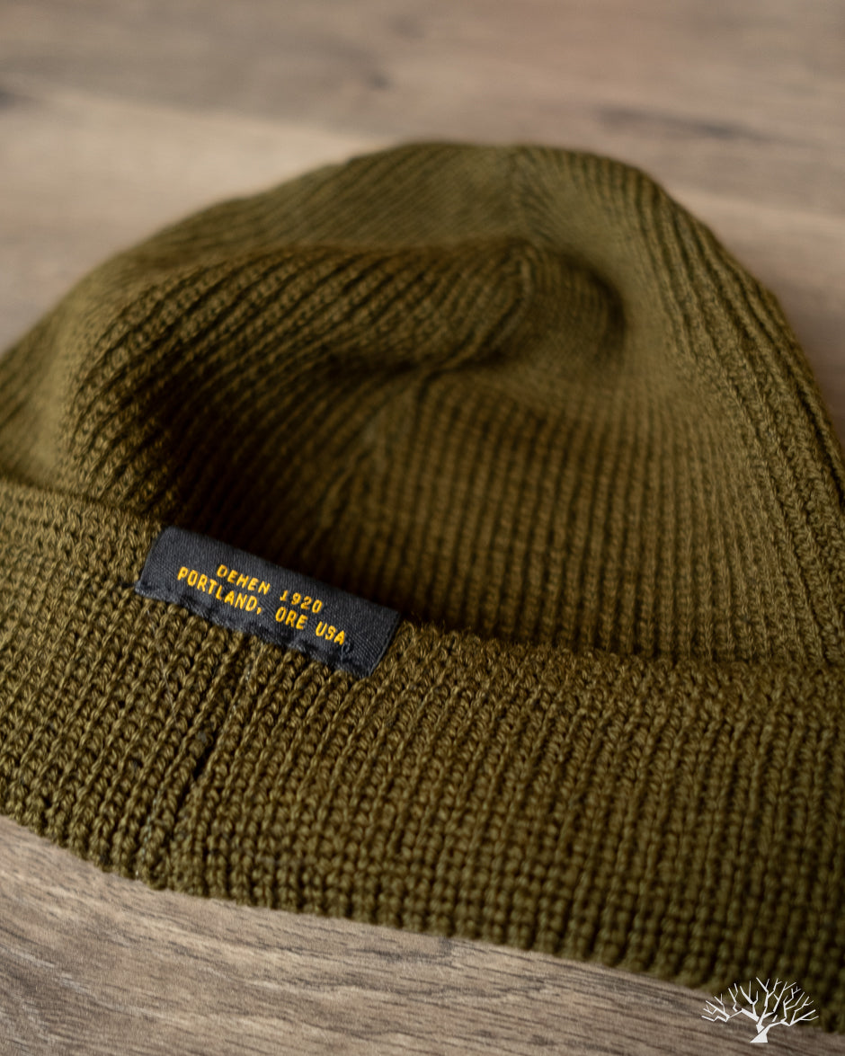 Dehen 1920 - Wool Knit Watch Cap - Loden – Withered Fig