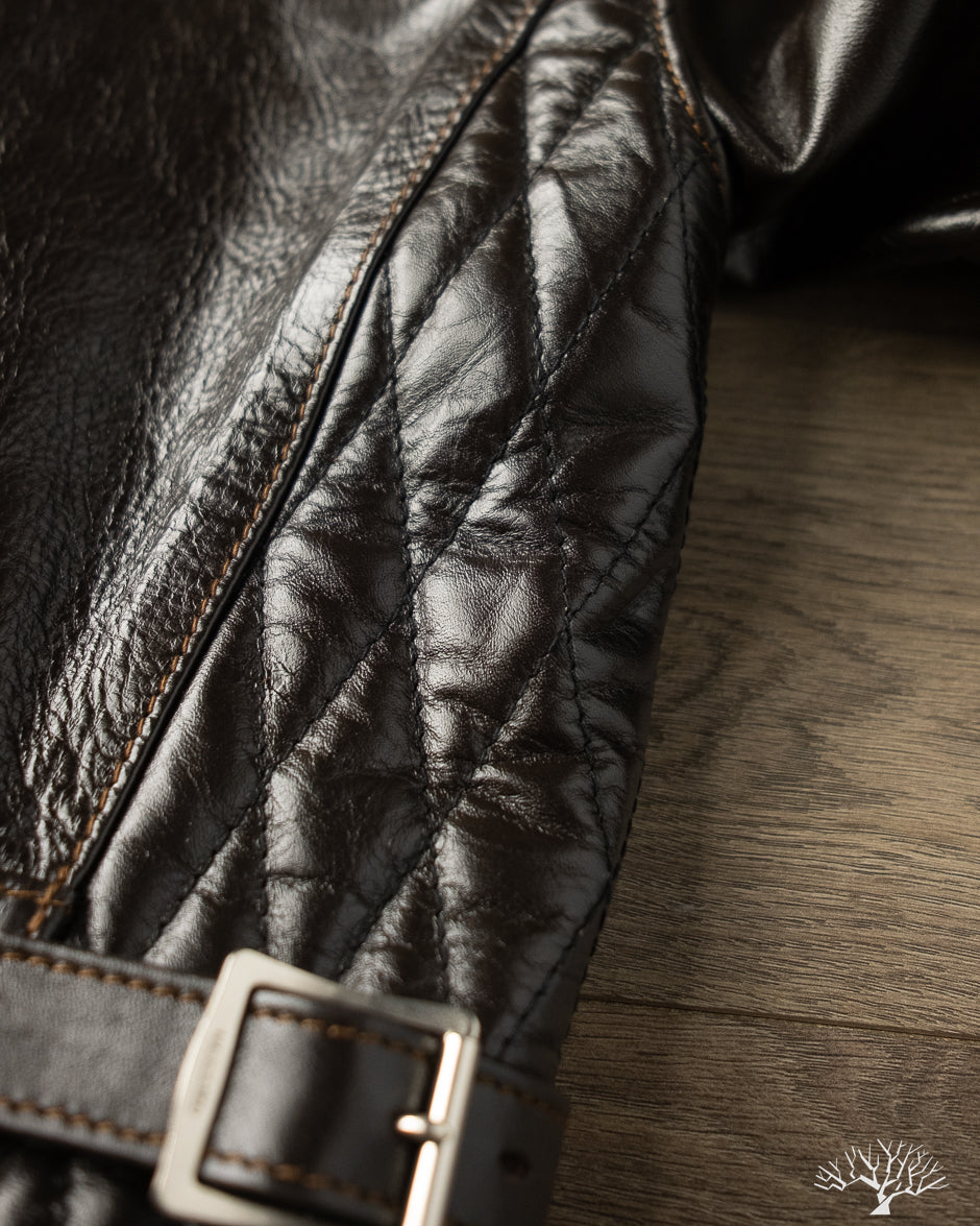 The Flat Head - FN-LJ-HS004 - Horsehide Quilted Single Riders Leather ...