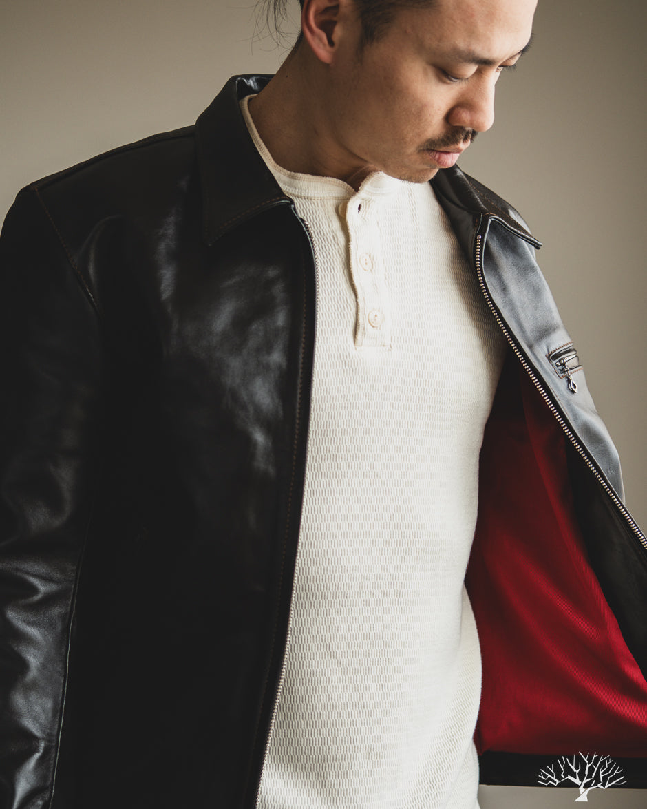 The Flat Head - FN-LJ-HS004 - Horsehide Quilted Single Riders Leather ...