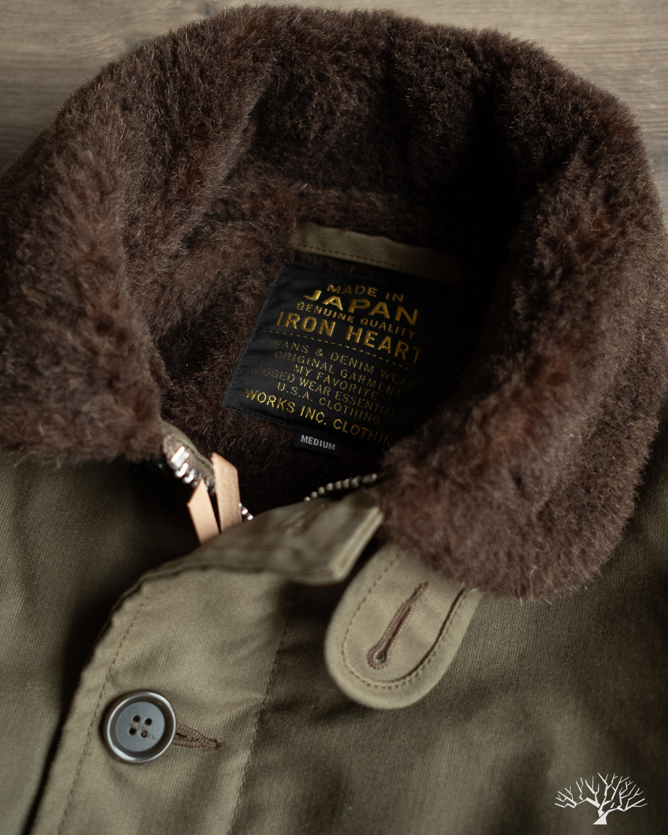 Iron Heart - IHM-37-GRN - Oiled Whipcord N1 Deck Jacket - Army Green ...