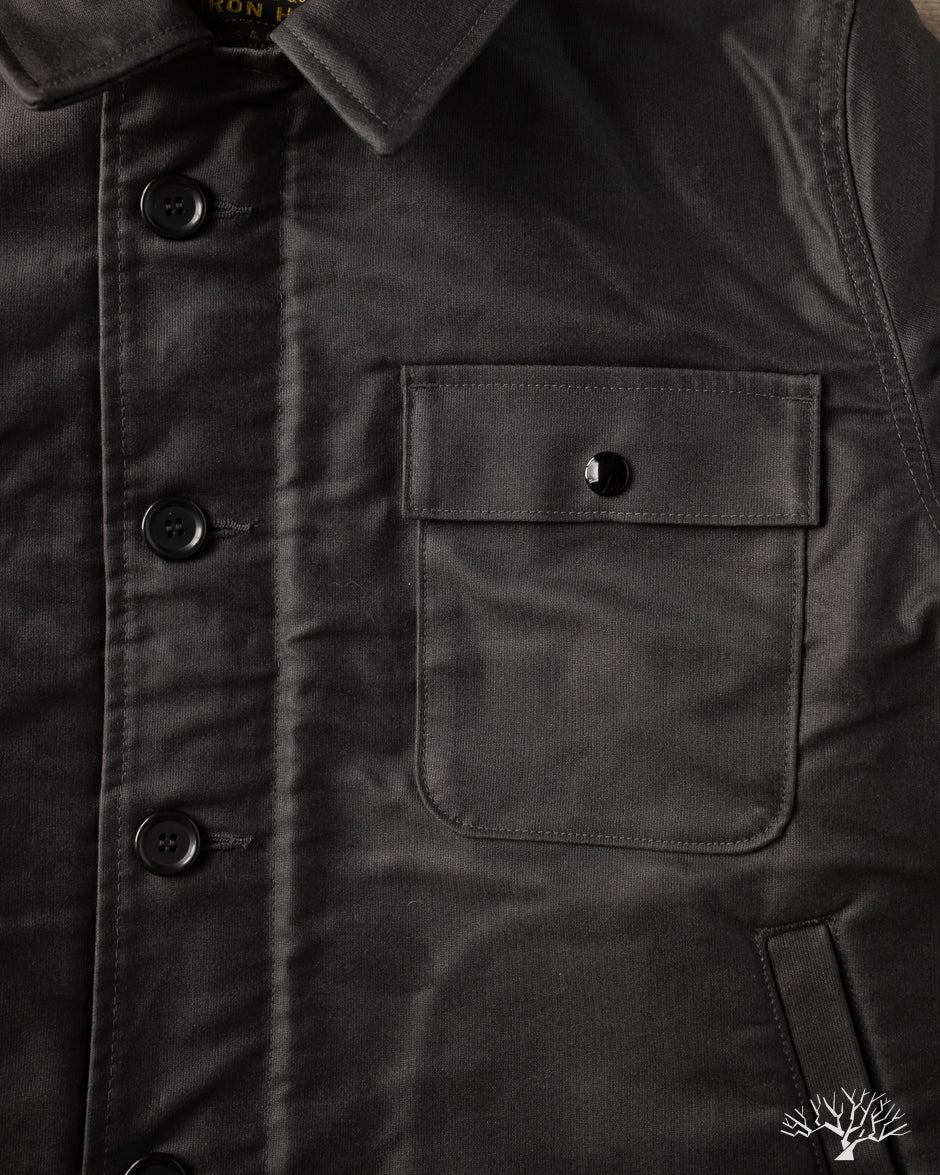 Iron Heart - IHM-45-BLK - Oiled Whipcord A2 Deck Jacket - Black ...