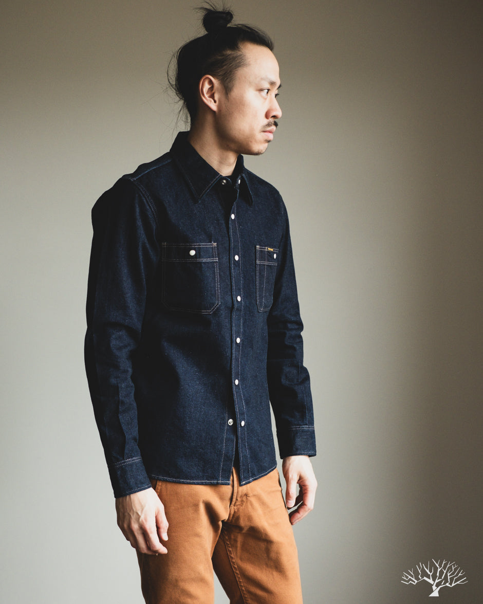 Iron Heart - IHSH-326-IND - 12oz Selvedge Denim Snap Work Shirt ...