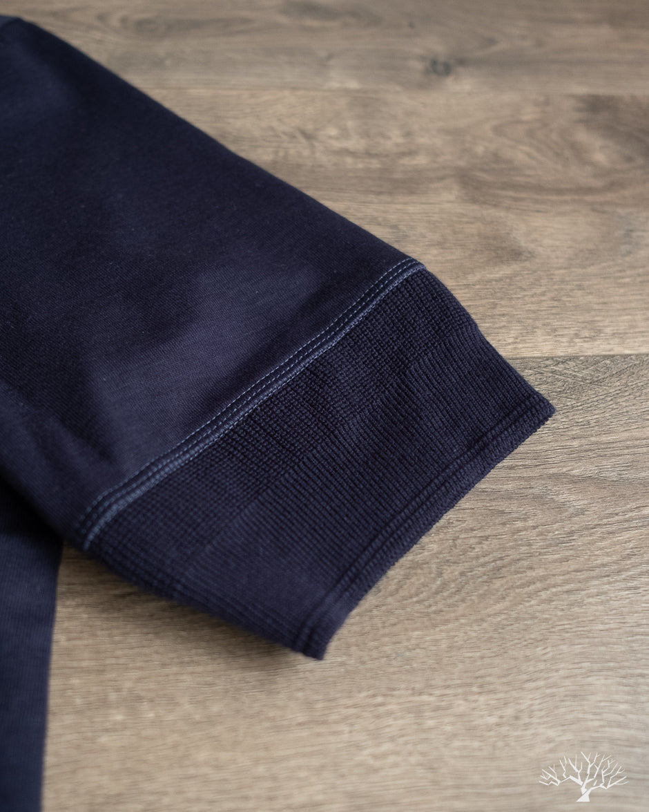 Merz b. Schwanen - 207 Loopwheel Short Sleeve Henley - Ink Blue ...