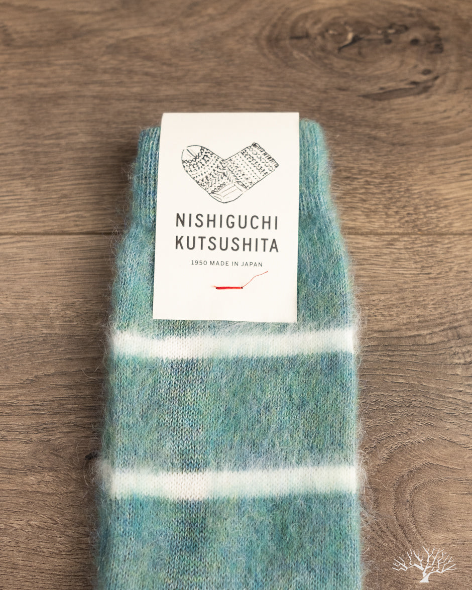 Nishiguchi Kutsushita - Mohair Wool Border Socks - Trail Road ...