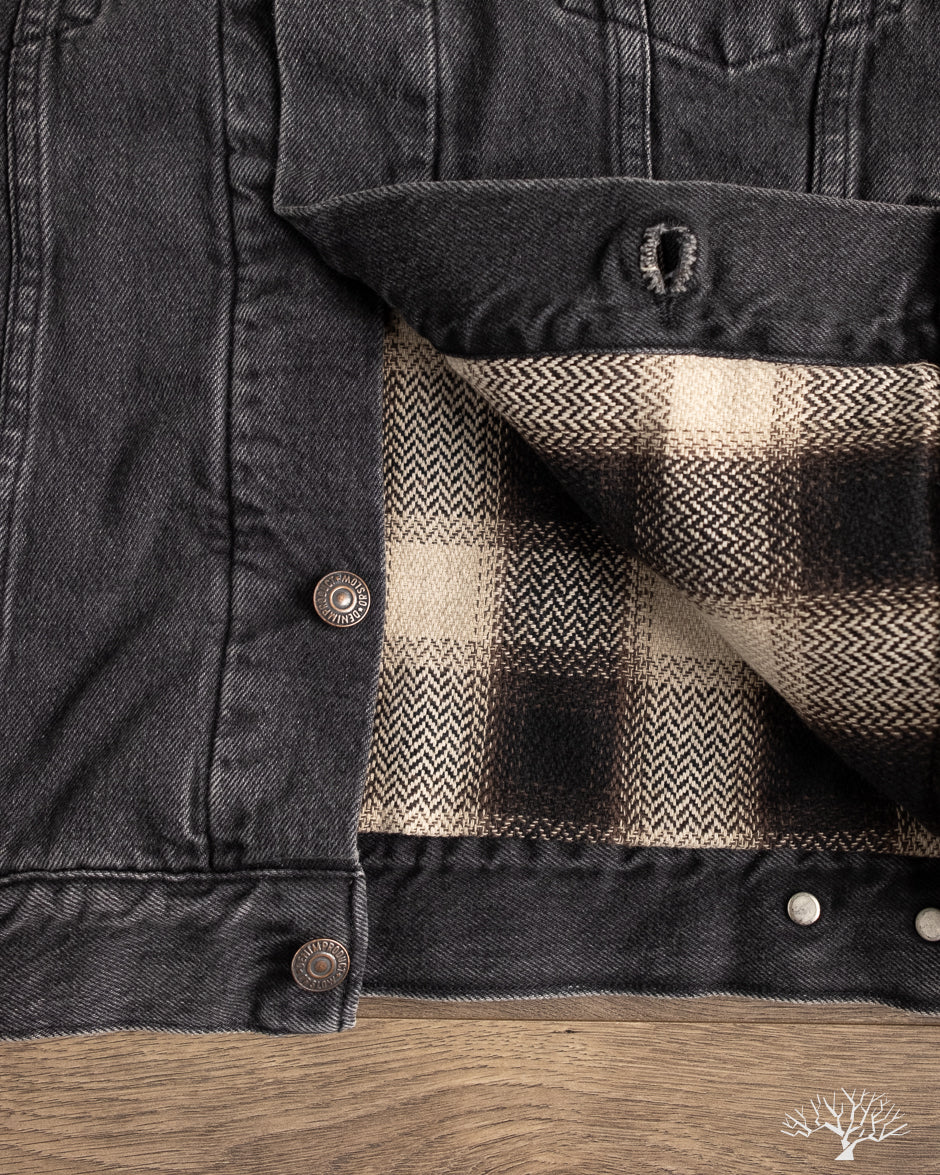 orSlow - Organic Cotton Flannel Check Lining Type 3 Denim Jacket ...