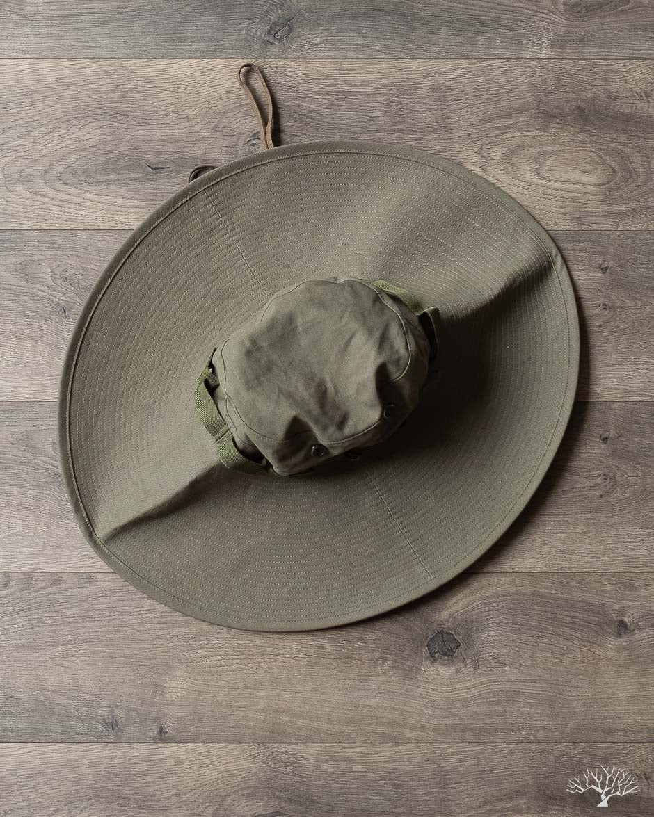orSlow - U.S. Army Wide Brim Jungle Hat - Army Green Ripstop – Withered Fig