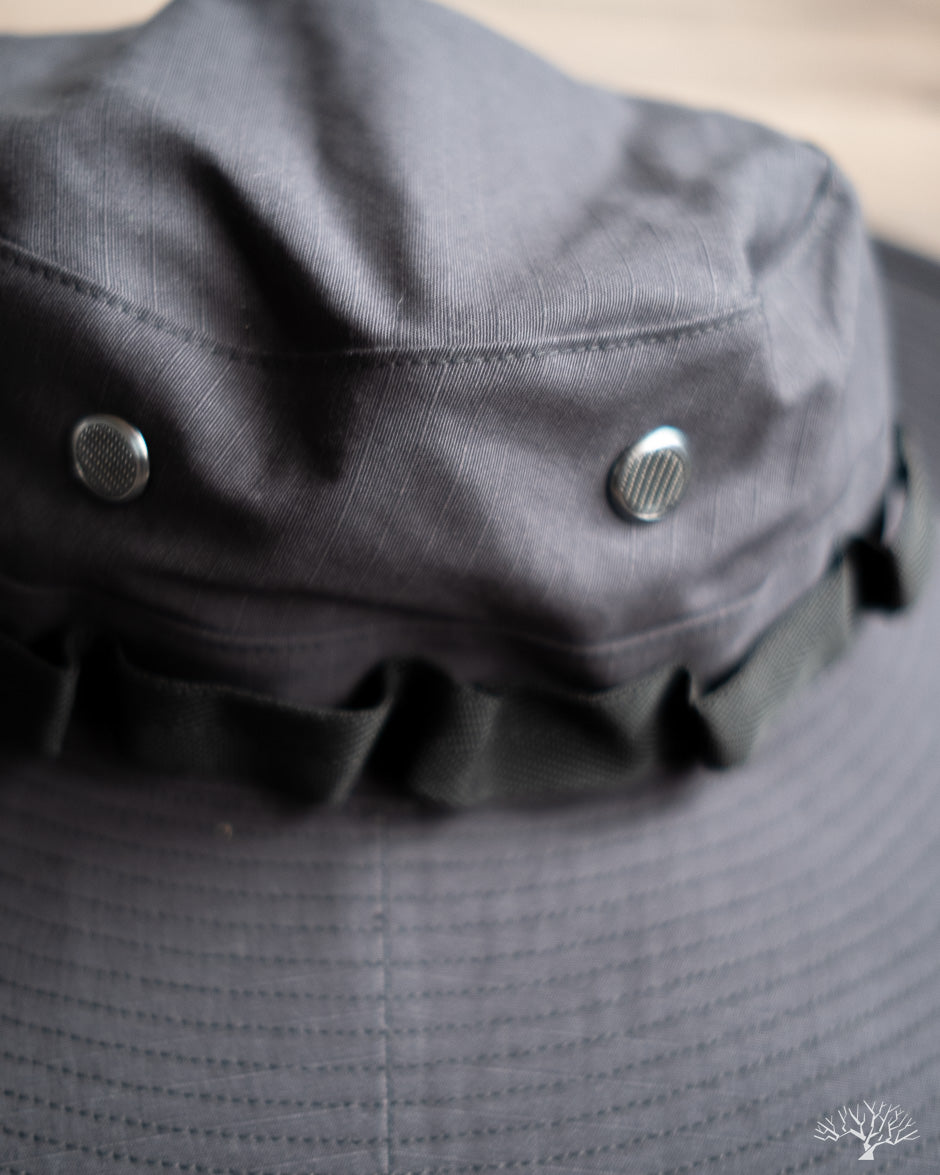 orSlow - U.S. Army Wide Brim Jungle Hat - Navy Ripstop – Withered Fig