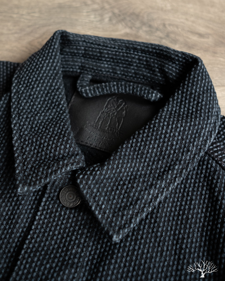 Pure Blue Japan - Sashiko Type 2 Jacket - Grey x Black – Withered Fig