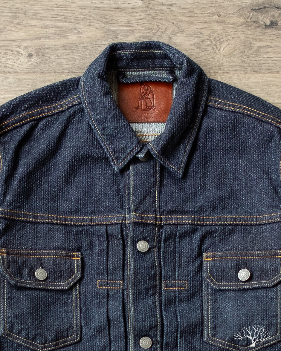 Pure Blue Japan - Sashiko Type 2 Jacket - Indigo x Indigo – Withered Fig