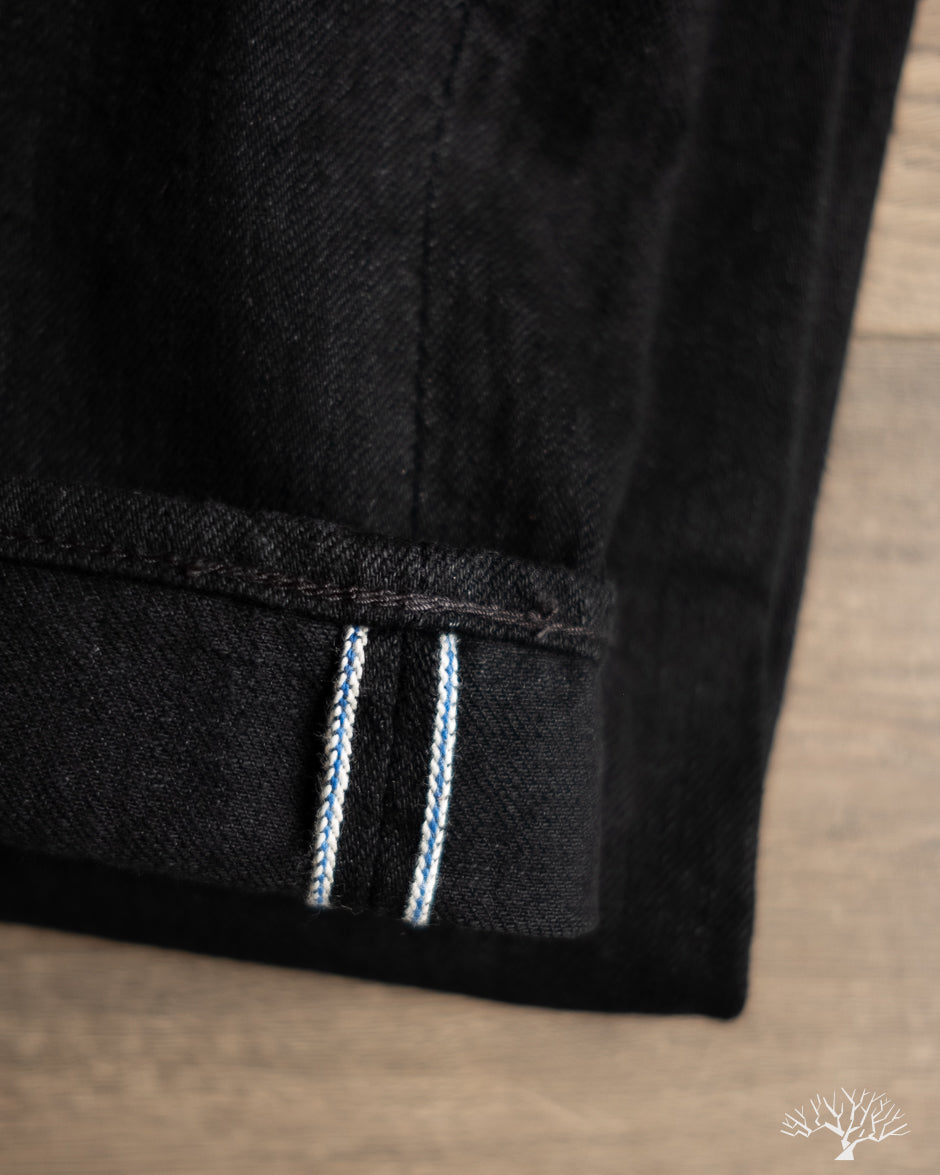 Pure Blue Japan - XX-019-BK 14oz Double Black Relaxed Tapered Selvedge ...