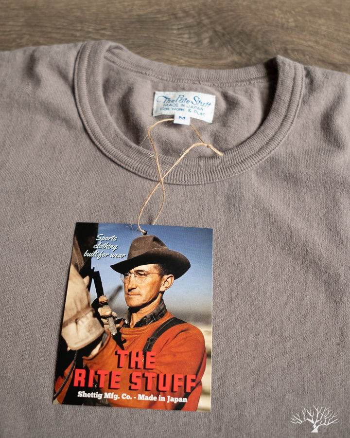The Rite Stuff - Heavyweight 9oz Loopwheel Tee - Grey – Withered Fig