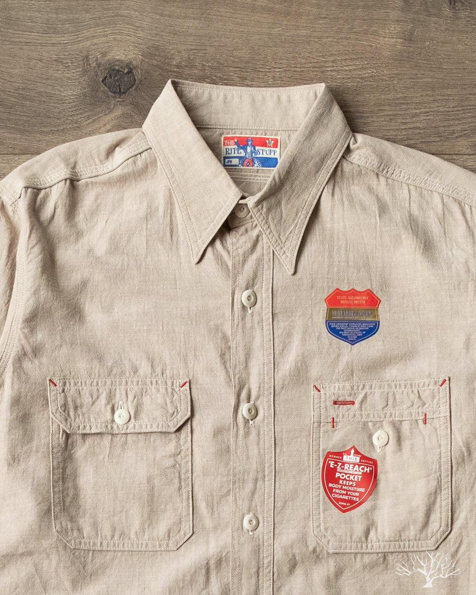 The Rite Stuff - Uncle Sam Selvedge Chambray Work Shirt - Tan ...
