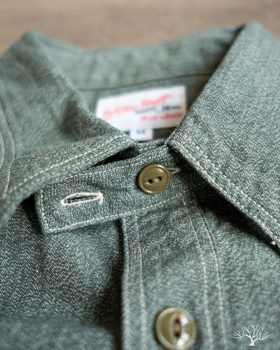 The Rite Stuff - Atlas Work Shirt - Sage Green Salt & Pepper – Withered Fig