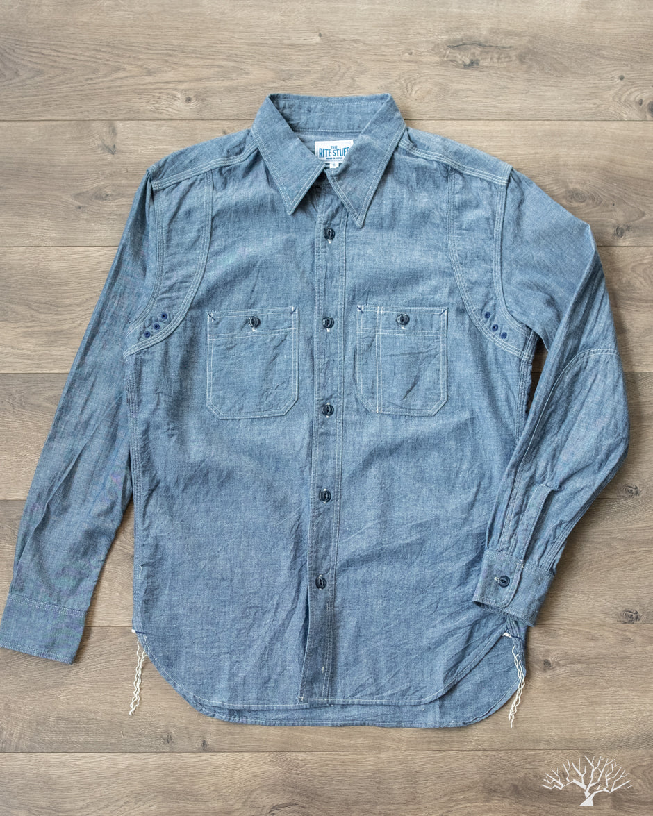 The Rite Stuff - Heracles Work Shirt - 5oz Chambray – Withered Fig