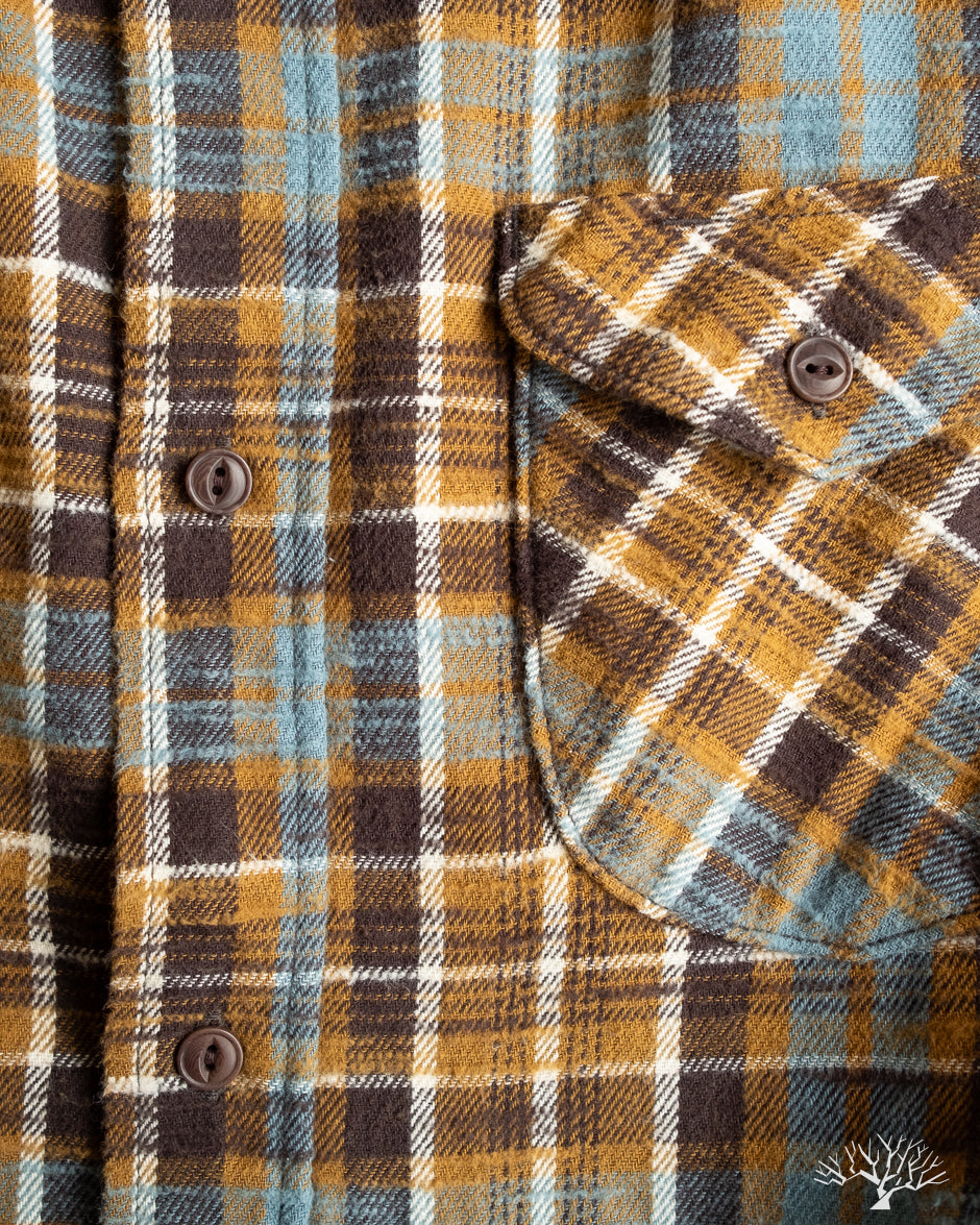 UES - Slubby Heavy Flannel (502554) - Mustard – Withered Fig