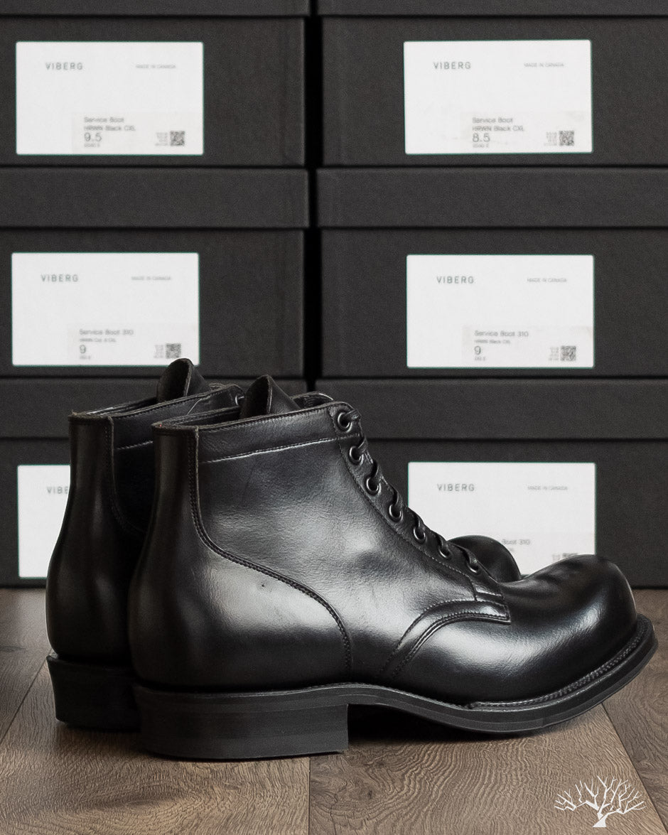 Viberg - Service Boot - Black Chromexcel - Dainite - 310 – Withered Fig