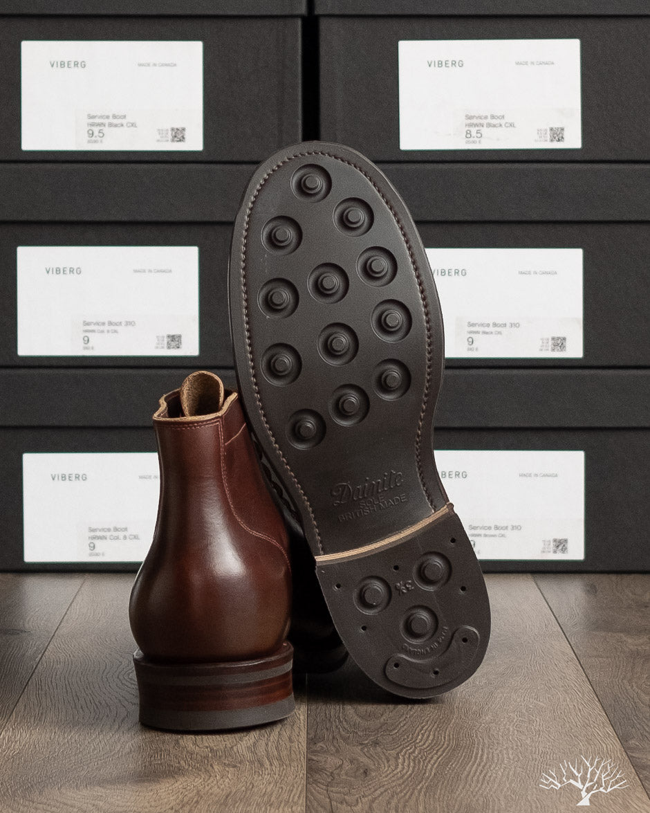 Viberg - Service Boot - Brown Chromexcel - Dainite - 310 – Withered Fig