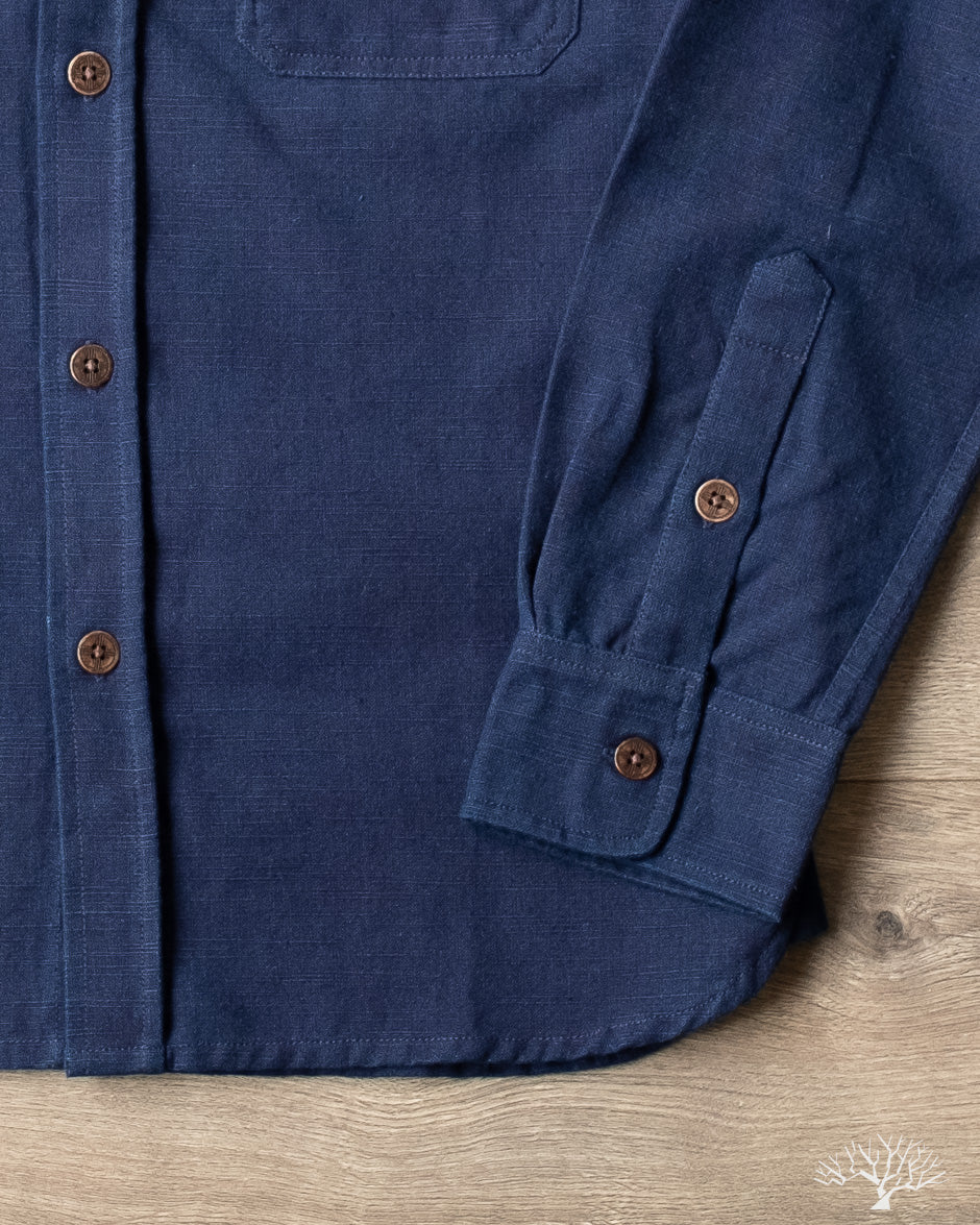 3sixteen - Crosscut Shirt - Natural Indigo Slub Canvas – Withered Fig