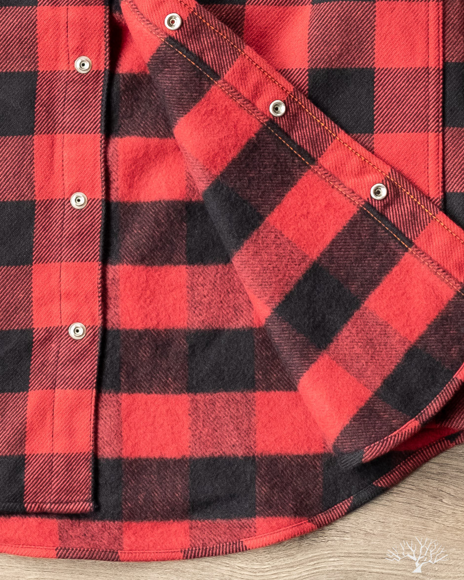 Iron Heart - IHSH-232-RED Ultra Heavy Flannel Buffalo Check Western ...